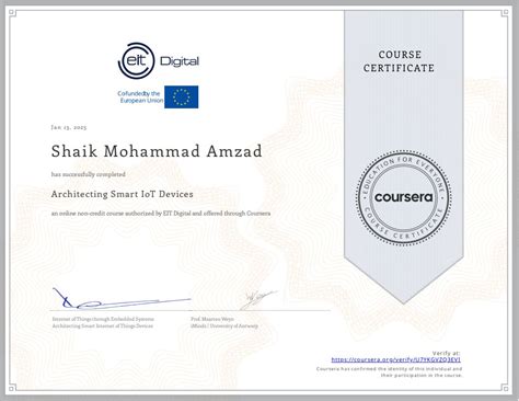 Iot Embeddedsystems Smartdevices Skilldevelopment Coursera Shaik