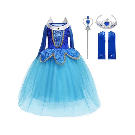 Disney Inspired Sleeping Beauty Princess Aurora Blue Dress With