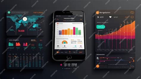 Modern Mobile Analytics Dashboard Interface Premium Ai Generated Image