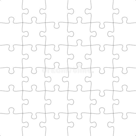 Puzzles Grid Template Jigsaw Puzzle Pieces Thinking Game And Jigsaws