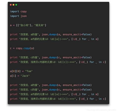 快速理解 Pyhon中的浅拷贝和深拷贝py浅拷贝和深拷贝的作用 Csdn博客