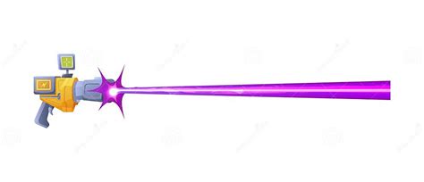Space Fantasy Blaster Laser Gun Shooting With Beam Vector Illustration
