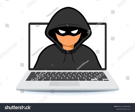 Hacker Attacks Web Security Hacker Cybercriminal Stock Vector Royalty Free 2235464161