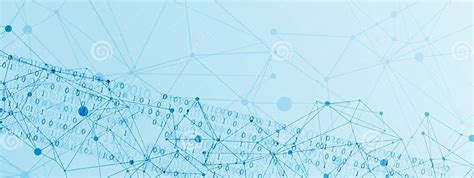 Technology Background With Plexus Effect Big Data Concept Binary
