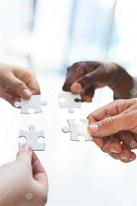 Hands Business People Or Puzzle For Teamwork Collaboration Or Problem Solving Jigsaw Growth