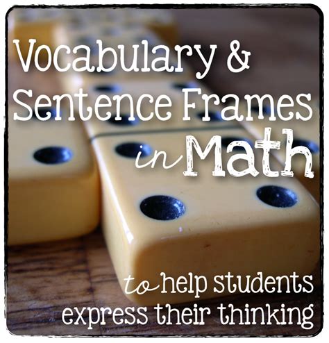 Whos Who And Whos New Vocabulary And Sentence Frames In Math
