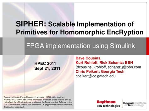 Ppt Sipher Scalable Implementation Of Primitives For Homomorphic