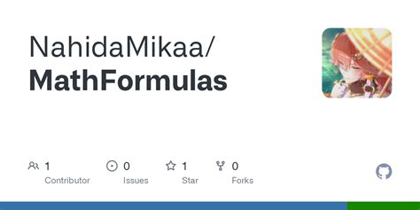 Github Nahidamikaamathformulas