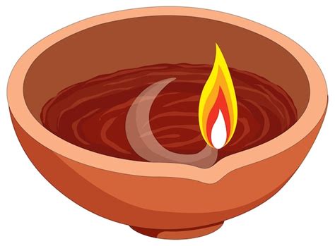 Premium Vector Diya Lightened For Diwali