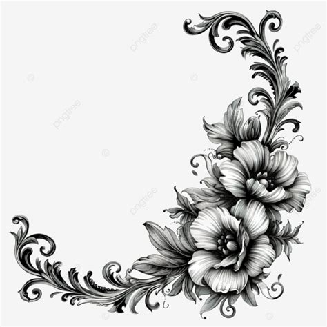 Black Line Frame Corner Border Frame Decoration Line Frame Corner