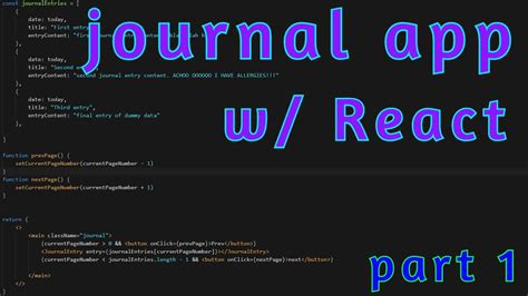 Asmr Coding Journal Entry App With React Some Keyboard Sounds Part