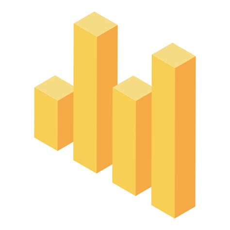 Yellow Graph Bar Icon Isometric Style 15383340 Vector Art At Vecteezy
