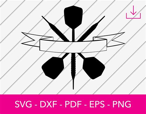 Darts Svg Dart Game Svg Dart Logo Svg Dart Svg Monogram Split Frame Silhouette Cut File PNG