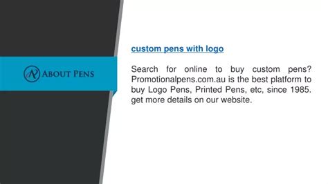 Ppt Custom Pens With Logo Au Powerpoint