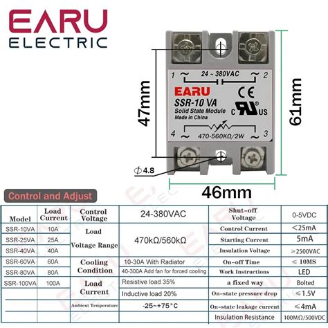53t SSR 10VA SSR 25VA SSR 40VA SSR Solid State Relay Voltage Regulator AC24 380V Output Potent