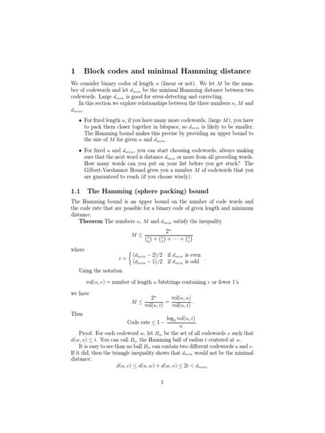 Coding Bounds Linear Codes Pdf Naming Conventions Algebra