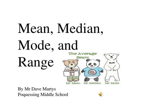 PPT Mean Median Mode And Range PowerPoint Presentation Free Download ID