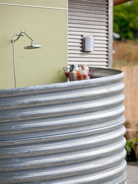 Corrugated Metal Shower Home Design Ideas Pictures Remodel And Decor