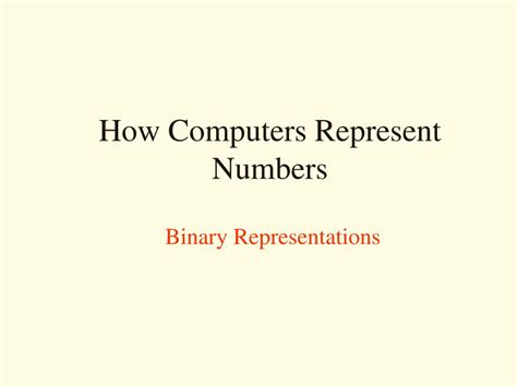 ppt how computers represent numbers powerpoint presentation free