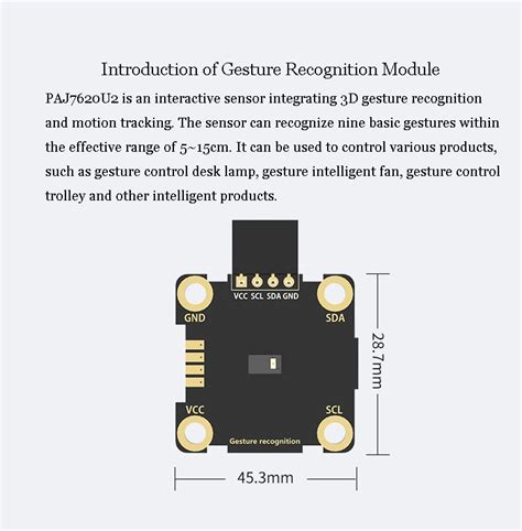 9 Gesture Recognition Module Redeem Hardware Products Diy