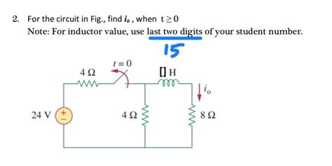 Solved For The Circuit In Fig Find Io When T Note Chegg Com