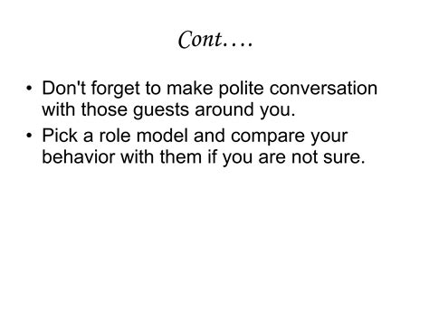 Dining Etiquette Ppt