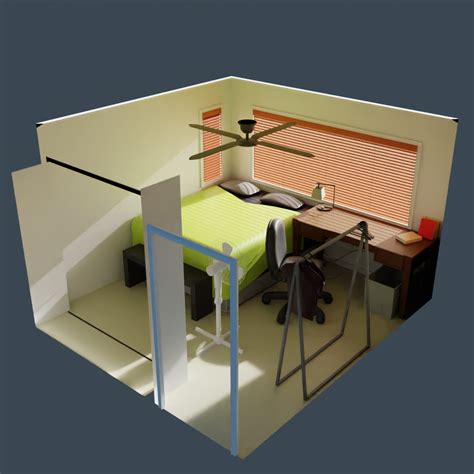Fundamentals Of 3d Mesh Modeling In Blender Room Cg Cookie