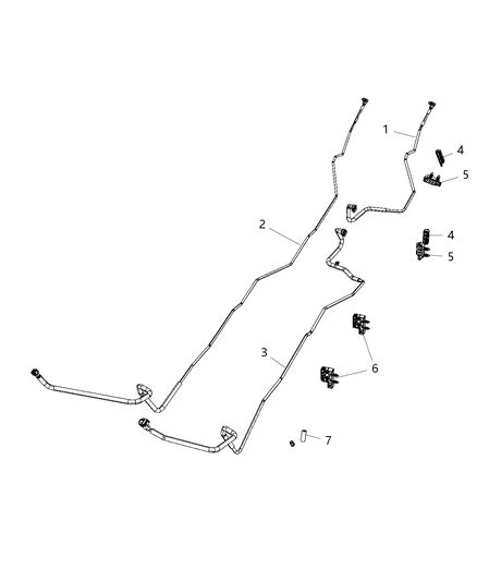 Fuel Lines Tubes Front 2019 Ram 5500