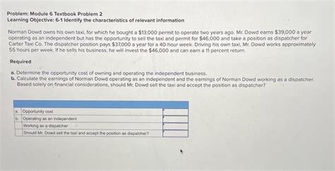 Solved Problem Module 6 Textbook Problem 2 Learning