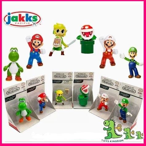 Super Mario And Friends Collectible Figures By Jakks Luigi Yoshi