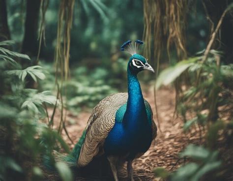 Premium Photo A Realistic Peacock