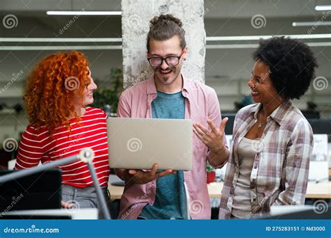 Software Engineers Working On Project And Programming In Company Stock