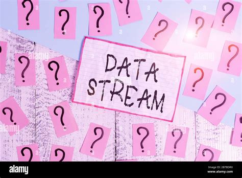 Handwriting Text Data Stream Conceptual Photo Sequence Of Digitally