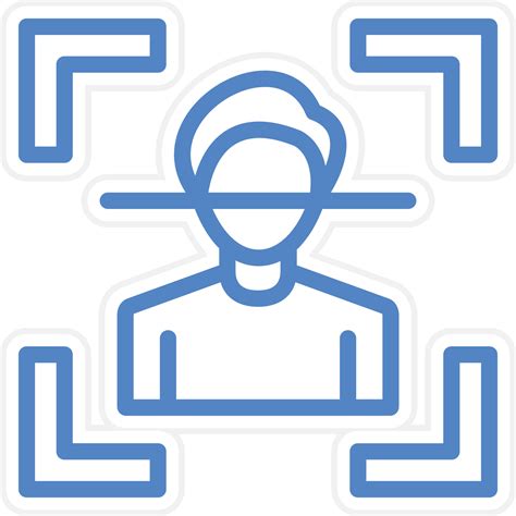 Facial Recognition Vector Icon Style 22747246 Vector Art At Vecteezy