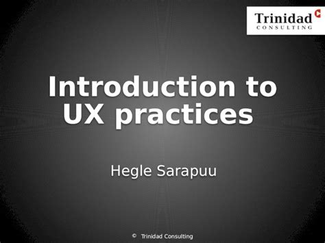 Pptx Introduction To Ux Practices Dokumentips