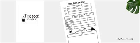 Vital Signs Log Book Daily Health Tracking Log Book To Record Heart