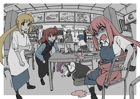 Safebooru 1boy 5girls Absurdres Ahoge All Fours Amin Aminimint