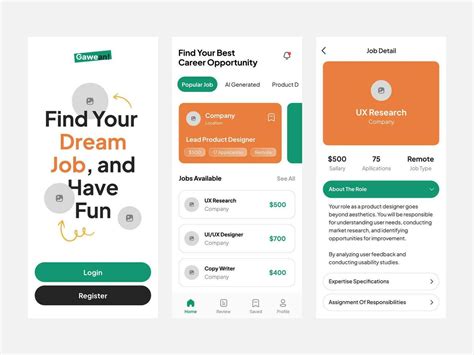 Clean Ui Ux Design Template Vector Suitable For Mobile Application