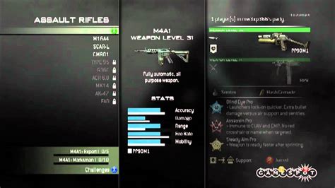 Weapons Menu