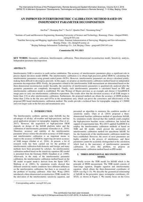 Pdf An Improved Interferometric Calibration Method Based On Independent Parameter Decomposition