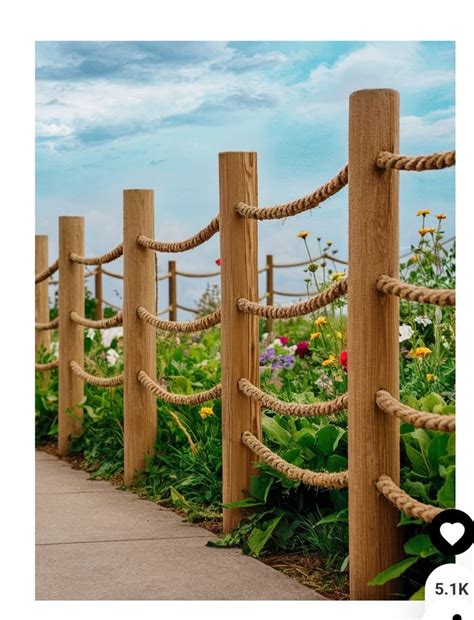 Ranch Fence With Rope Post With Rope Outdoor Rope Fences Ideas Diy