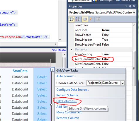 Sqldatasource Adds New Columns To Gridview Stack Overflow