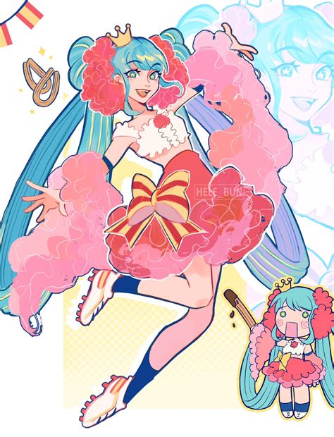 Hatsune Miku And Hachune Miku Vocaloid And More Drawn By Hele Bun
