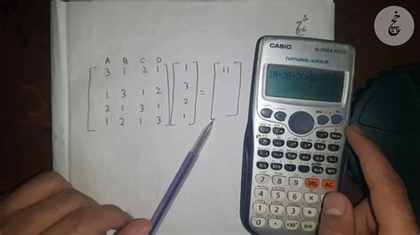 4×4 Matrix Using Calculator Casio Fx 570es Youtube