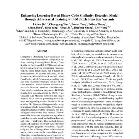 Enhancing Learning Based Binary Code Similarity Detection Model Through Adversarial Training