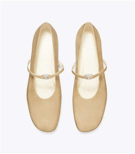 Pavé Gemini Link Mary Jane Womens Designer Flats Tory Burch