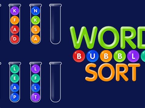 Word Bubble Sort Click Here To Play For Free