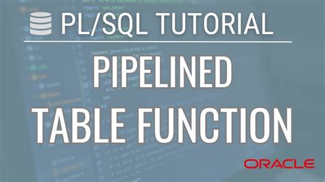 Plsql Pipelined Table Functions Icodingtamil Youtube
