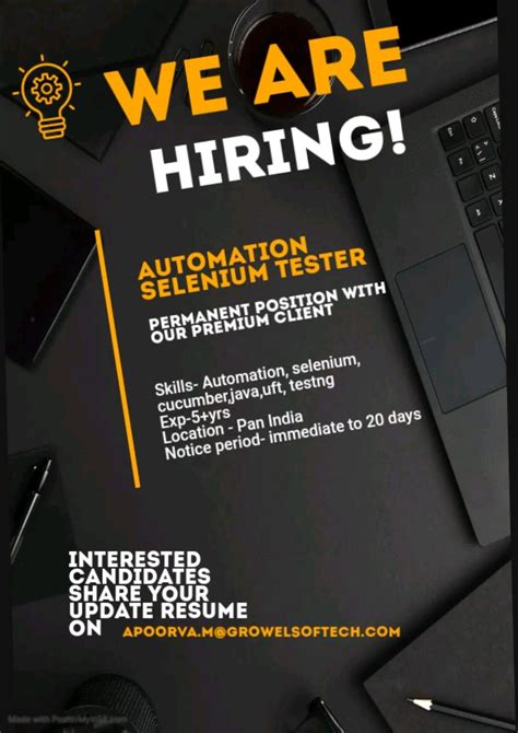 Apoorva On Linkedin Hiringimmediately Automationtester Jobs