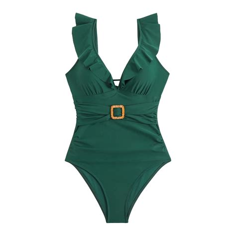 Baqcunre Clearance One Piece Swimsuit Women Womens Holidays Summer V Neck Solid Sexy Casual